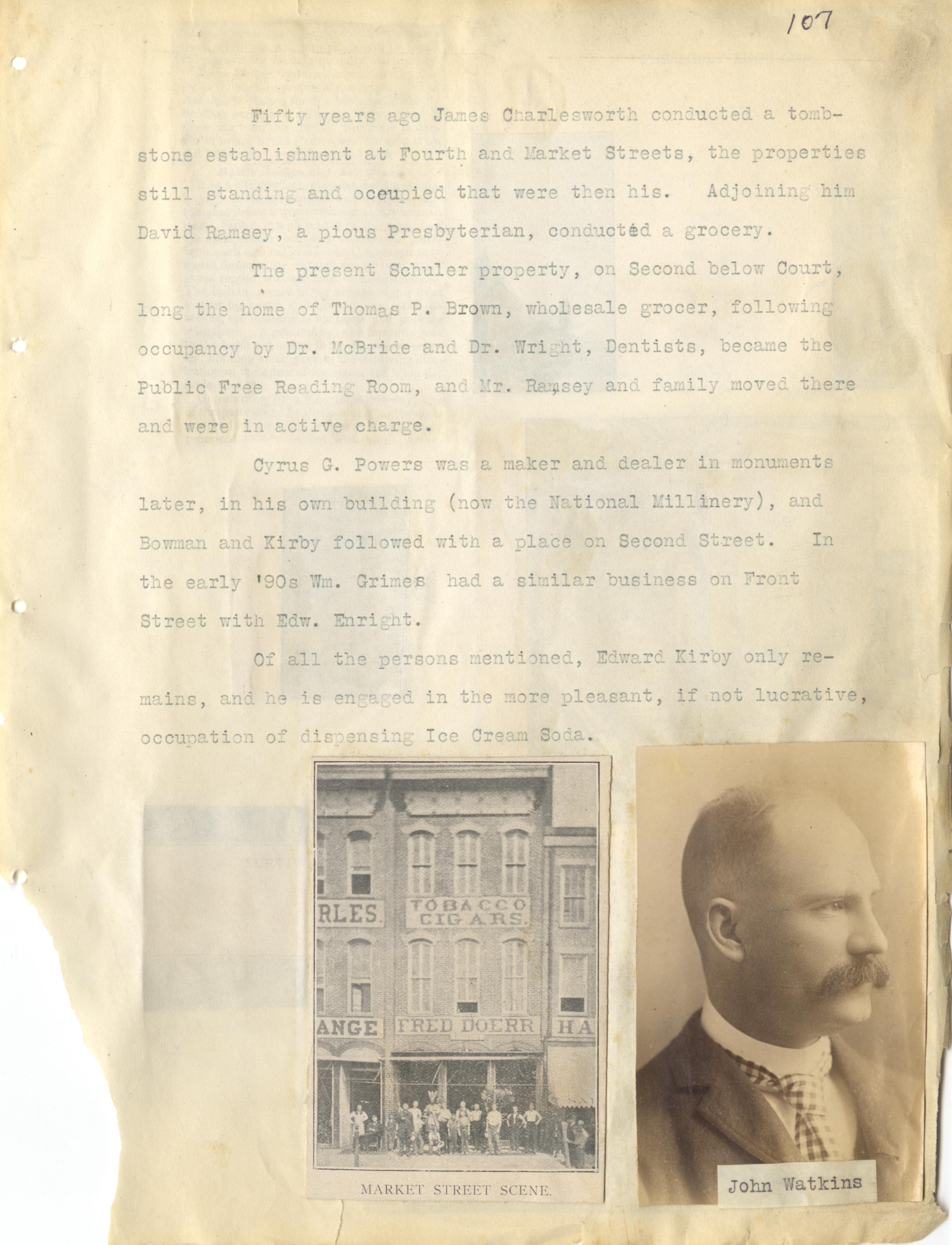 Portsmouth Business Musings; Market Street Scene; John Watkins · Scioto County Public Library ...