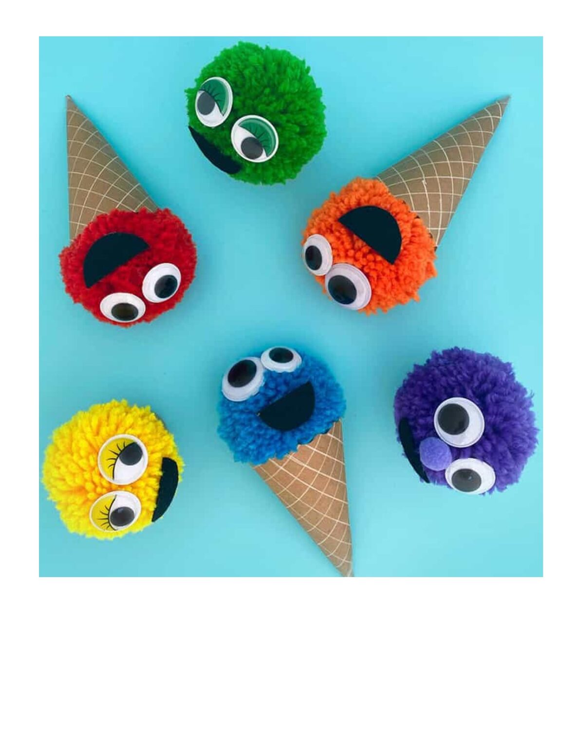 Tween Pom pom Ice Cream Cones – Scioto County Public Library