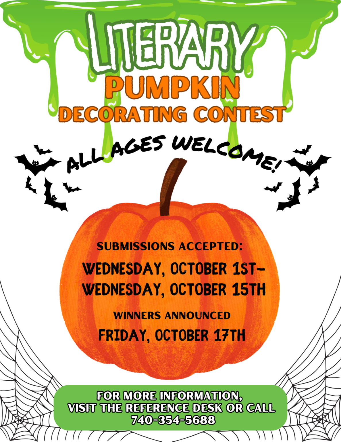 Literary Pumpkin Decorating Contest – Scioto County Public Library